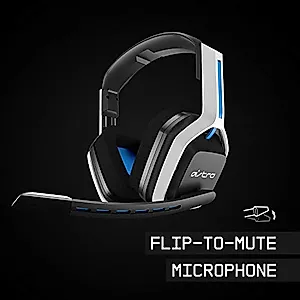 ASTRO Gaming A20 Wireless Headset Gen 2 for PlayStation 5 and 4, PC & Mac - White/Blue