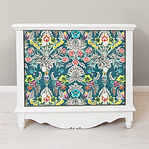 NuWallpaper NU3037 Summer Love Teal Peel & Stick Wallpaper, Multicolor