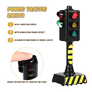 TOYANDONA 2Pcs Mini Traffic Light Toddler Traffic Light Toy Early Education Traffic Toy for Boys Girls Preschool Chinese Version