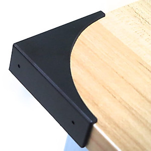 Corner Guard,glrovazas 4 Pcs Decorative Desk Box Corner Protector Desk Case Edge Cover Safety Guard Furniture Corner Bumpers Thickened Hardware for Jewrlry Box Cabinet（Black）