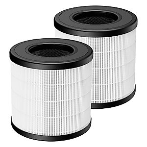 PU-P05/AC201B True HEPA Replacement Filter for FULMINARE PU-P05 Air Purifier and Purivortex AC201B Air Purifier, 3-in-1 H13 True HEPA Air Filters for Dust Smoke Pollen, 2-Pack(Not fit for T10)