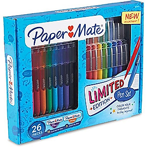 Paper Mate Flair Marker Ink Joy Gel Pen 26pc Journaling Special Edition Gift Set