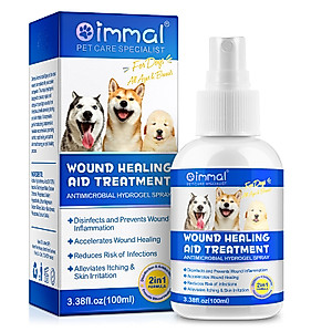 Dog Wound Care Spray - Wound Aid Treatment for Dogs Supports Skin Wound Repair, Dog Irritated Skin & Itchy Skin Relief, Pet Supplies Gentle Wound Care Spray for Dogs - 3.38 Fl.oz / 100ml