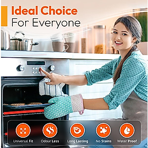 Silicone Oven Rack Shields Guards - Heat Resistant Oven Protector Oven guards for racks side heat shield for toaster oven Protect Against Burns and Scars | 14 Inches Long (Red)