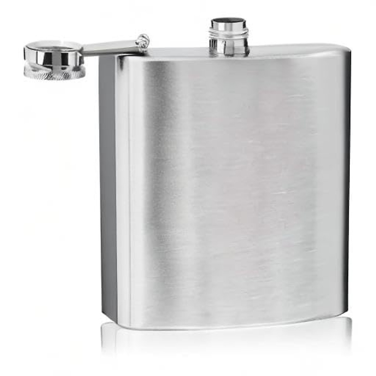 TRUE Stainless Steel Metal Men and Women Drinking Flasks for Vodka Whiskey Tequila Rum Cocktails, Travel, Backpacking, 6 oz, Set of 1, Silver