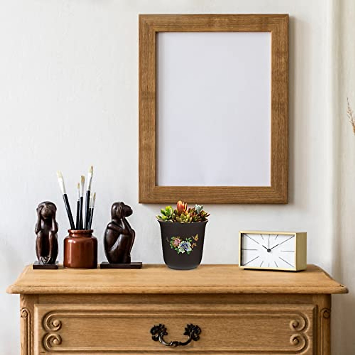 Veemoon Zisha Flower Pot Bonsai Planter: Chinese Purple Clay Plant Pot Succulent Cactus Planter Container for Home Office Desk Shelf Decor Style 1