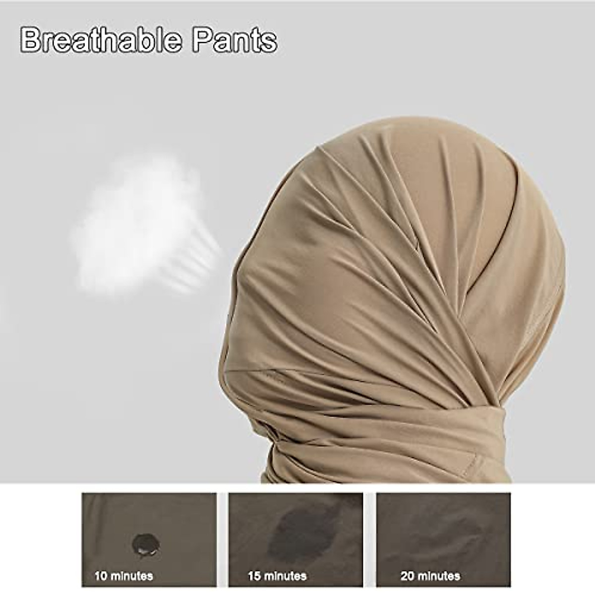 Gash Hao Mens Hiking Convertible Pants Outdoor Waterproof Quick Dry Zip Off Lightweight Fishing Pants（Khaki 32X32）