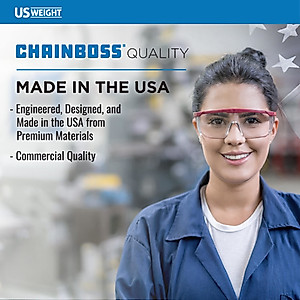 US Weight 2" x 25' Safety Green Plastic Chain with SunShield UV Resistant Technology - Durable Plastic Chain Links for Safety Chain Applications - Made in USA