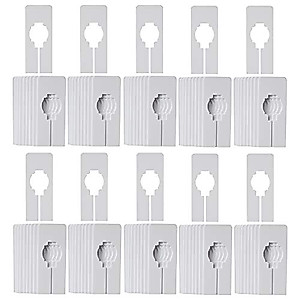 NAHANCO QSDWBLANK100, White Rectangular Clothing Size Dividers, Blank, Kit of 100