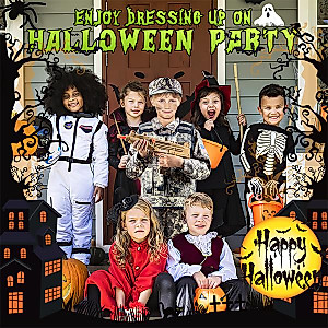 UNIH Army Costume for Kids, Boys Military Soldier Costume with Tactical Vest And Toy Accessories Gear, Halloween Costumes for Boys Kids 3-10 (L)