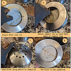 BeMind Compostable Compost Bin Filters(2)Plastic Free! Fits Bins 5-8"|Biodegradable Charcoal Filters for Compost Bucket| Zero Waste Compost Filters for Countertop Bin|Compost Bin Filters Charcoal