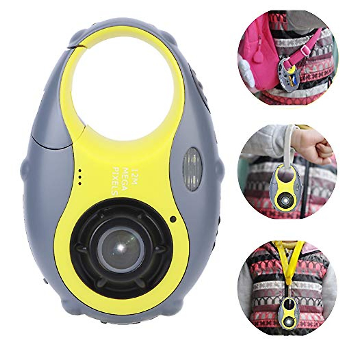 EVTSCAN Toddler Camera, Children Camera High Definition Dustproof Anti‑Fall Cartoon Mini Kid Camera Gray