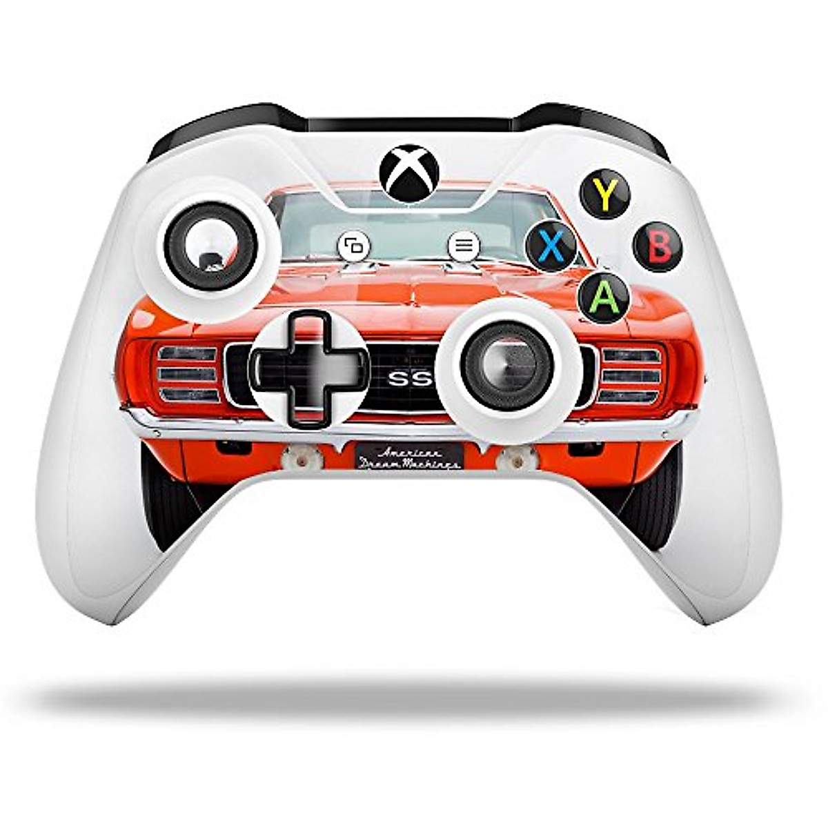 WraptorSkinz Decal Vinyl Skin Wrap compatible with XBOX One S/X Controller - 1969 Chevy Camaro Orange 3813 (CONTROLLER NOT INCLUDED)
