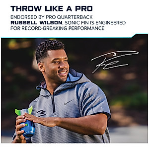 Aerobie Sonic Fin Football, Aerodynamic Russel Wilson Foam Football Toy, Outdoor Games for Kids and Adults Aged 8 and Up