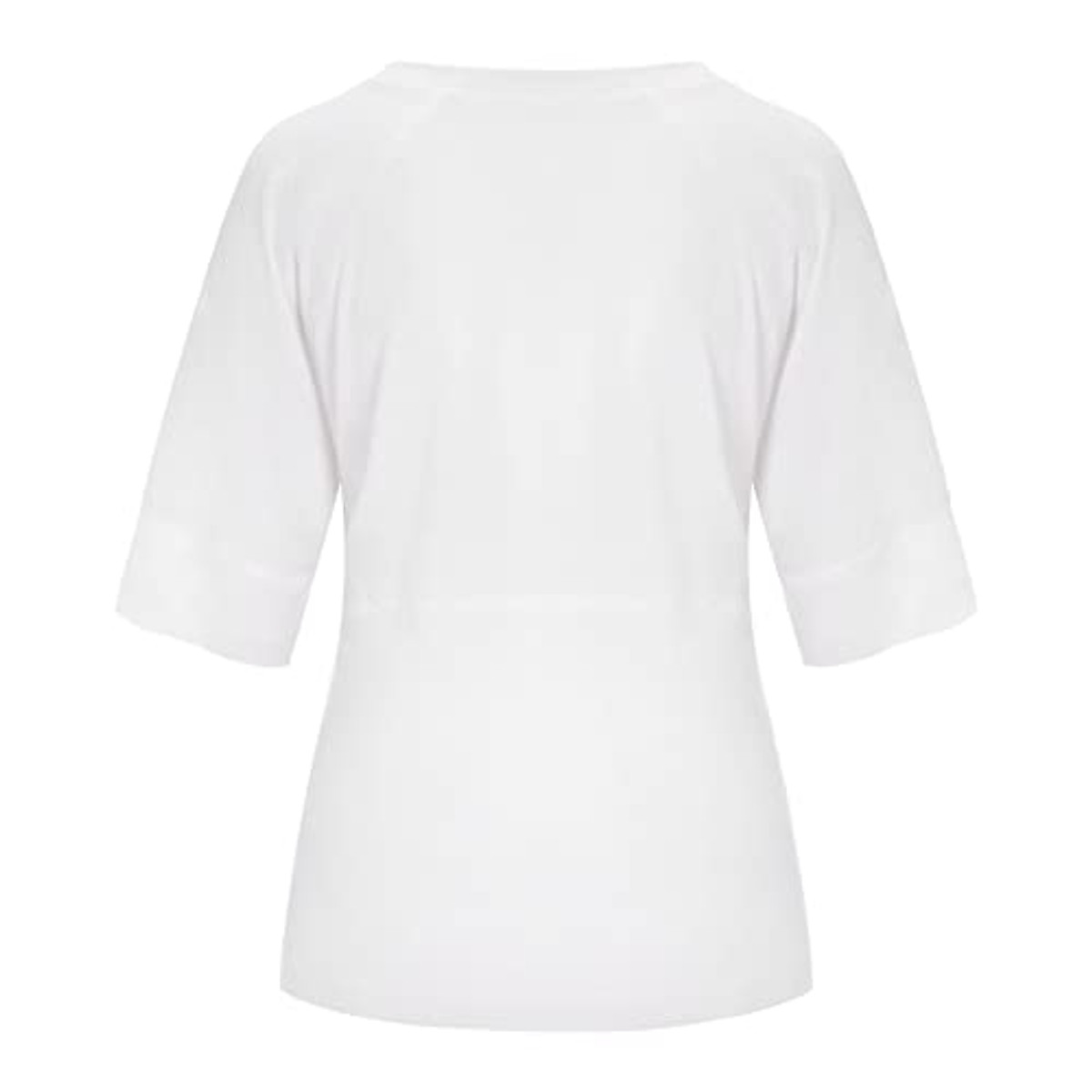 Womens Backless Long Sleeve Shirts Causal Open Back Knotted Pullover Tops Womens Tops Dress Casual 2023 White