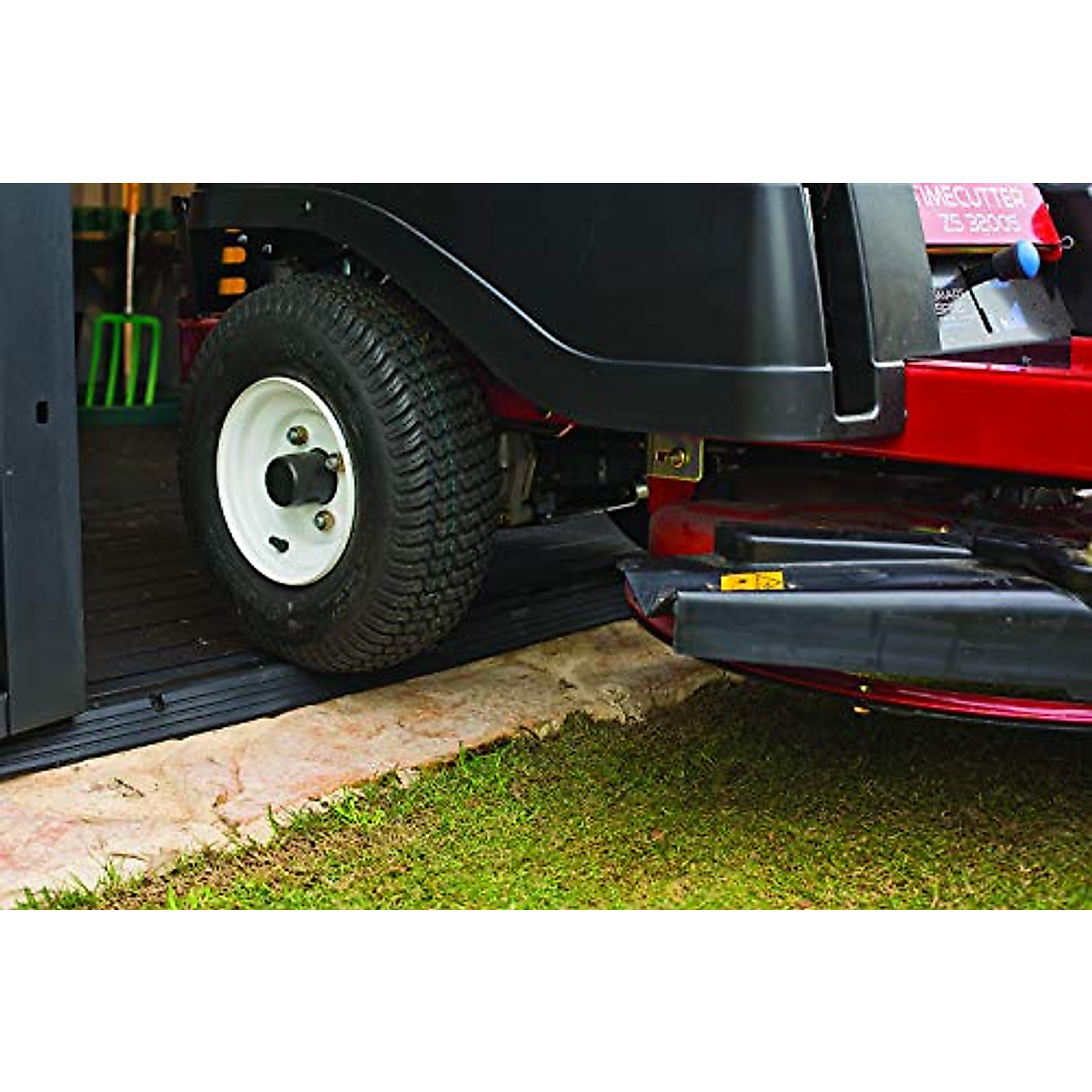 Keter Newton 7.5x9 Large Resin Outdoor Storage Shed Kit – Perfect to Store Patio Furniture, Garden Tools, Bike Accessories, and Lawn Mower, Mahogany Brown