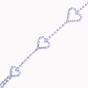 Sexy Bling Rhinestone Bra Chain Crystal Waist Belly Bikini Body Chain Jewelry Rhinestone Non Piercing Red Nipple Body Chain for Women (Color 1)