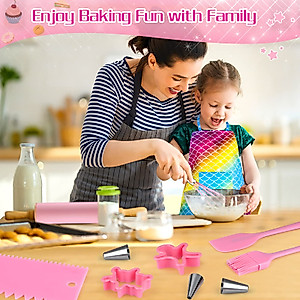 GIFTINBOX Kids Cooking and Baking Set, 54 PCS Complete Kit with Apron and Chef Hat, Real Kids Cooking Utensils and Kitchen Accessories for Junior Chef, Ultimate Kids Baking Gift for Girls Boys