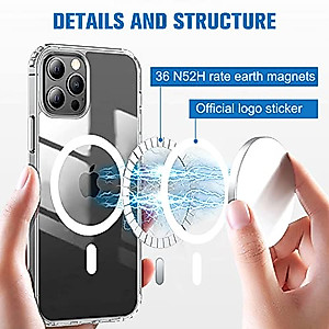 Cuniadwne 3 PCS Magnetic Sticker for Mag Safe Wireless Chager & Accessories, Strong Universal Magnet Ring Sticker for Any Smart Phone (White)