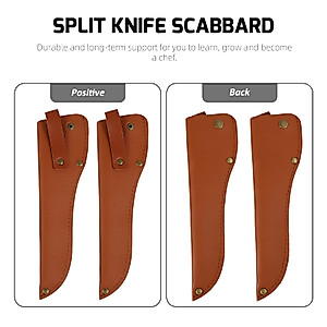 Hemoton Leather Holster 2pcs Scabbard Holster Leather Mini Butcher Leather Protector