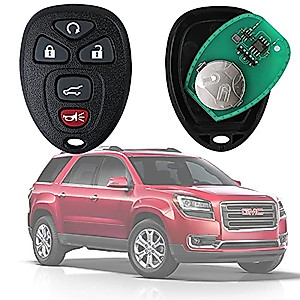 Keyless Entry Remote Control Fob for 2007-2016 Chevy Suburban Tahoe Traverse B uick Enclave Cadillac Escalade GMC Acadia Yukon (OUC60270, OUC60221) 5Btn 2 Pack