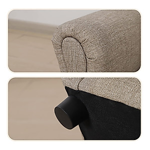 Getifun Kids Sofa Chair with Ottoman/PVC Leather Toddler Couch with Plastic Legs/Upholstered Children Armchair for Kids Under 4 Years Old/Single Seat with Stool (Double)