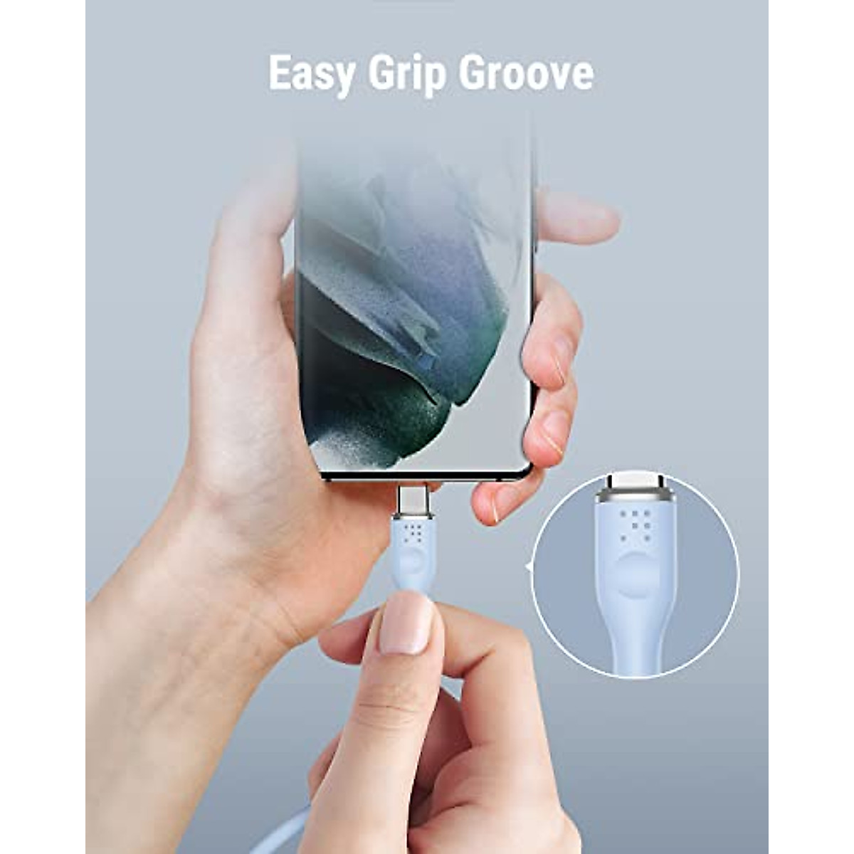 VOLTME USB C Cable, 60W USB C to USB C Cable 6ft, USB 2.0 Type C Charging Cable Fast Charge Cord for MacBook Pro 2020, iPad Pro 2020, iPad Air 4/5, MacBook Air 2020, Galaxy S21, Switch (Blue)