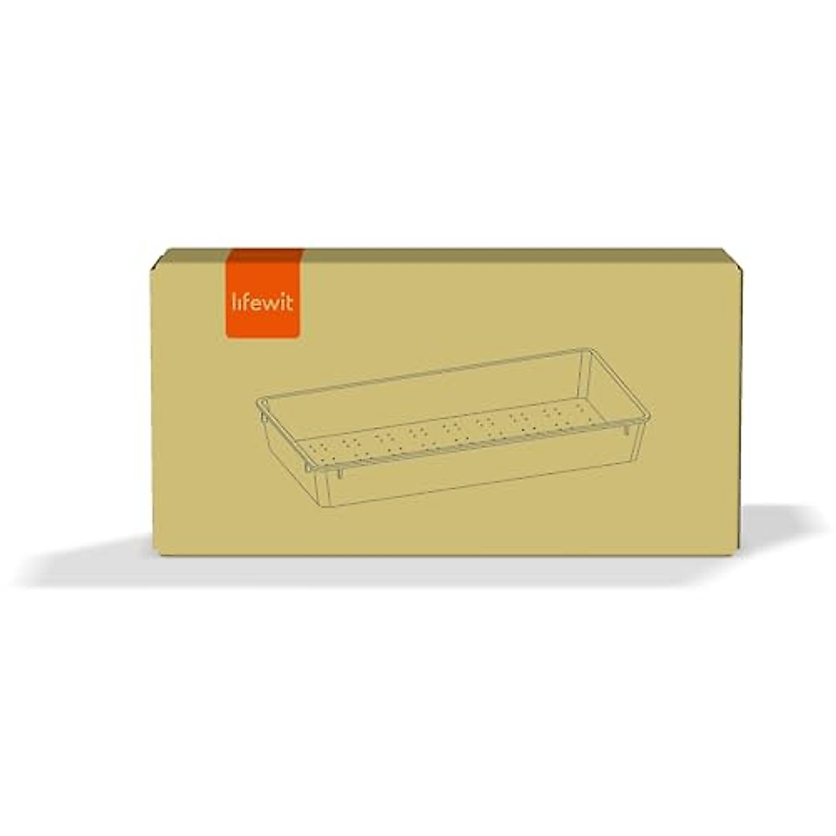 Lifewit Silverware Drawer Organizer, 5.75" x 11.65" Clear Utensil Tray for Kitchen Drawer, Stackable Plastic Flatware and Cutlery Storage Box Divider for Spoons Forks Knives Tools, 4 Pack