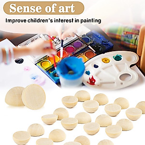 Sukh 400pcs Small Half Wooden Beads for Crafts - Wooden Balls for Crafts Unfinished - 12mm&15mm DIY Wooden Crafts Supplies Kids Christmas Ornaments Diverse Woodworking Mini Sphere Wooden Beads Bulk