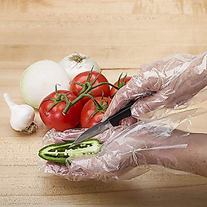 Clean Ones 1000-Count Disposable Food-Safe Poly Gloves, One Size
