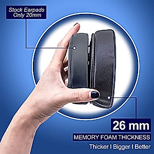 Virtuoso XT Ear Pads Replacement for Virtuoso RGB Wireless SE XT Headset, More - Softer Memory Foam, Added Thickness, Extra Durability (Black)