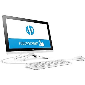 HP 2019 All-in-One 21.5" FHD Touchscreen High Performance Desktop PC, Intel Pentium Quad-Core Processor 4GB RAM 1TB HDD HDMI DVD WiFi Bluetooth Webcam Keyboard + Mouse Windows 10, Snow White