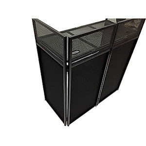 DJ Event Facade White/Black Scrim Metal Frame Booth + 20" x 40" Flat Table Top Includes Both White and Black Panels + Carrying Cases!