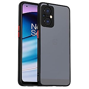 MAKAVO Slim Fit for OnePlus Nord N20 5G Case with Screen Protector [Ultra Thin] [Camera Cover] Full Protection Flexible Bumper Hard Matte PC Back Cover for One Plus N20 5G (Black)