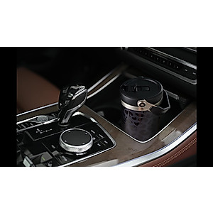 30oz Black Leopard Tumbler with Handle and Straw, Stainless Steel Vacuum Insulated Coffee Tumbler, Travel Mug Water Bottle, Leopard Stuff Accessories Decor, Leopard Gifts for Women