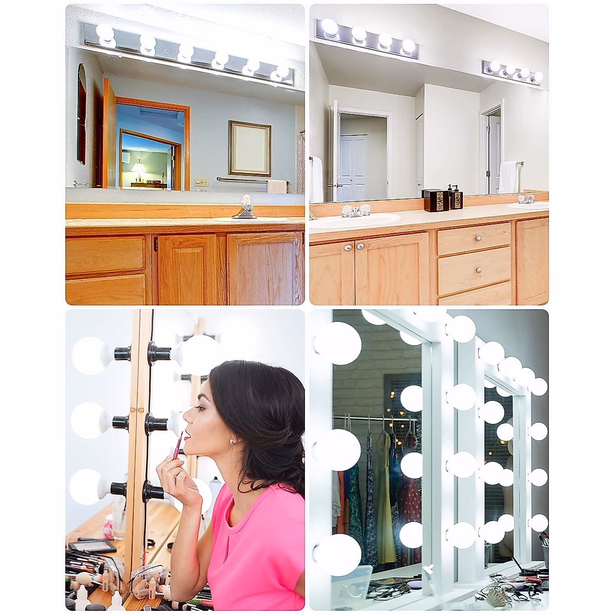 8 Pack Daylight LED Globe Light Bulbs for Bathroom, 120V 60 Watt Eqv., E26 Medium Base, Non-Dimmable Vanity Light Bulbs Round, 5000K Bright G25 LED Bulb Over Mirror