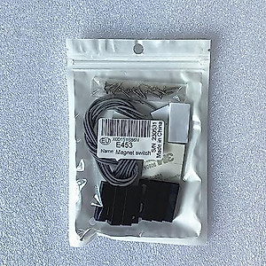 Gebildet 3 Sets NO/NC Black Magnetic Switch Wiring Recessed Door Sensor Hidden Window Contact Reed Switch for Access Control Replace Alarm System