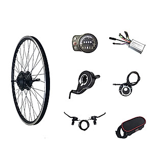 ZYXU 24V 250W Electric Bike Conversion Kit, Ebike Electric Bicycle 16" 20" 24" 26" 27.5" 28" 29" Ebike Electric Bicycle Conversion Kits KT-900S Display,Rear Drive Card Fly,16”