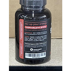 NutraChamps Korean Red Panax Ginseng Capsules | Extra Strength Ginsenosides for Energy, Focus, Performance, Vitality & Immune Support | Korean Red Ginseng Root Extract Powder Supplement | Vegan Pills