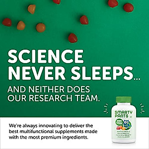 SmartyPants Kids Fiber Vitamins: Daily Kids Multivitamin Gummy for Overall Health with Vitamin A, B12, D3, E, & K & Omega 3 Fish Oil (DHA/EPA) - 120 Count (30 Day Supply)