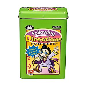 Super Duper Publications | Following Directions Fun Deck Flash Cards | Educational Learning Resource for Children
