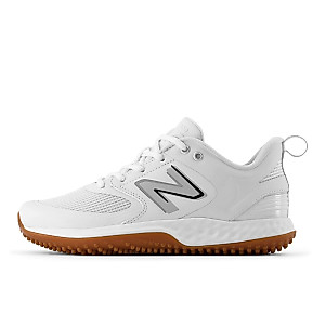New Balance Women's Fresh Foam Velo V3 Turf-Trainer Softball Shoe, White/White, 8
