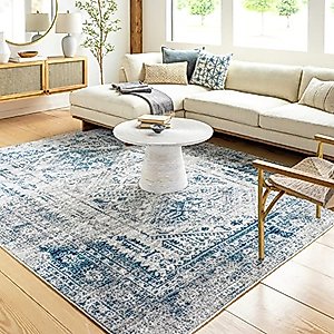Artistic Weavers Desta Vintage Oriental Area Rug,6'7" x 9',Blue/White