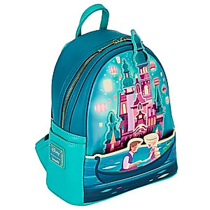 Loungefly Disney Tangled Princess Castle Womens Double Strap Shoulder Bag Purse