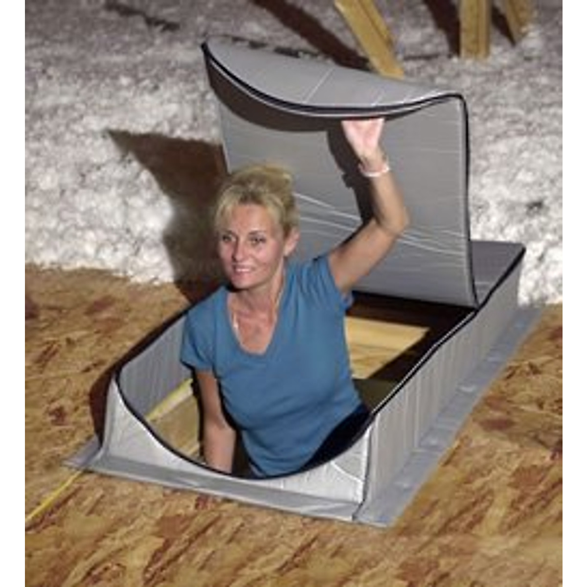 Attic Tent at-4 Attic Cover/Insulator 25" x 54" x 13" Rough Opening Silver