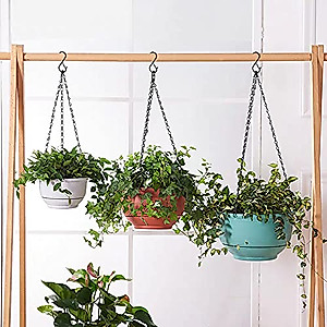 Mzekgxm 20 Pack S Hooks for Hanging, Heavy Duty Safety Buckle Design Black S Shaped Hooks for Hanging Kitchenware, Pots, Pans, Cups, Plants, Clothes, Towels in Kitchen, Bathroom, Closet, Garden