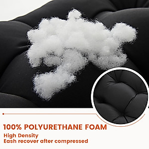 SHENJIA Patio Adirondack Chair Cushions 43” X 20” Tufted Wicker Chair Cushions Rocking Chair Replacement Cushion W/Fixing Straps, Tatami Floor Seat Pads for Indoor Outdoor Furniture(Color:Blue)