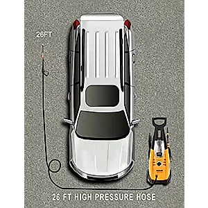 LAND Pressure Washer, Max 3000 PSI Electric Power Washer, Professional Washer Cleaner,1800W High Pressure Washer with 6 Hose Nozzles Suitable for Cleaning Cars, Gardens, Fences and Outdoor Floors