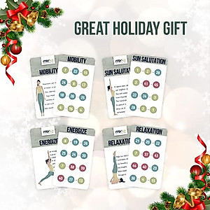 merka Yoga Cards, 50 Flash Cards Deck with Poses for Class Sequencing & Practice, Sanskrit and Cues for Beginners, Teachers, Women Workout Fitness