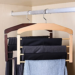 Pants Hangers Space Saving Hangers for Pants,Pant Hangers Space Saving Non Slip Hangers Multiple Layers Clothes HangersSuitable for Pants, Scarves, Ties and Belts